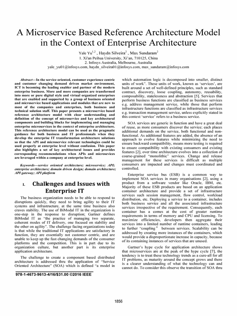 A Microservice Based Reference Architecture Model in the Context of ... A Microservice Based Reference Architecture Model in the Context of ...