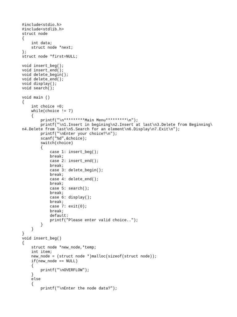 CIRCULAR_SLL | PDF | Computer Programming | Software Engineering