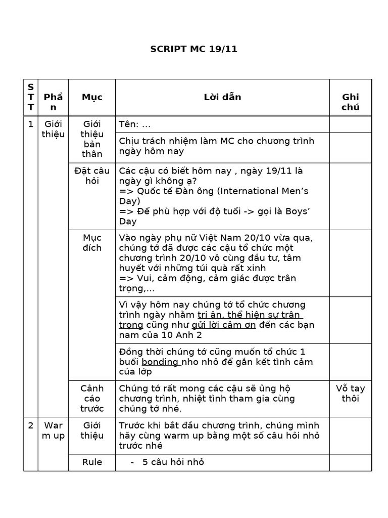 Script MC 19 - 11 | PDF