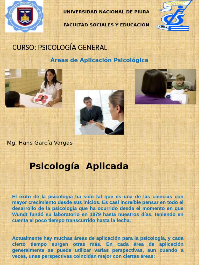 3. Áreas de aplicacion de la psicologia | PDF | Sicología | Comportamiento 3. Áreas de aplicacion de la psicologia | PDF | Sicología | Comportamiento