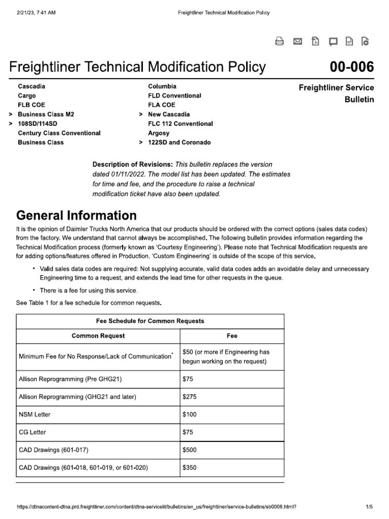 Technical Modifications | PDF