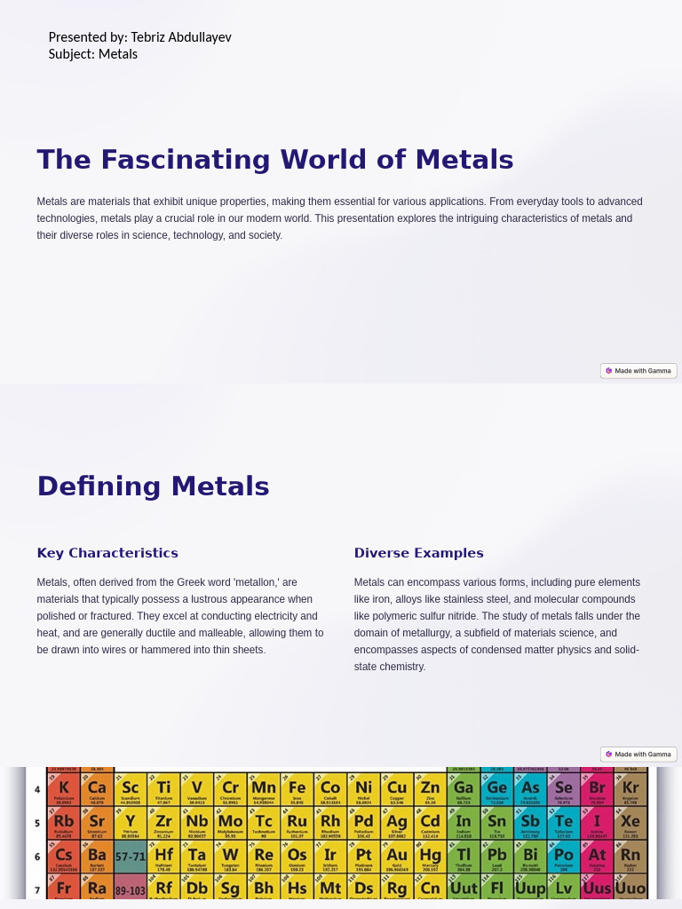 The Fascinating World of Metals | PDF | Metals | Alloy