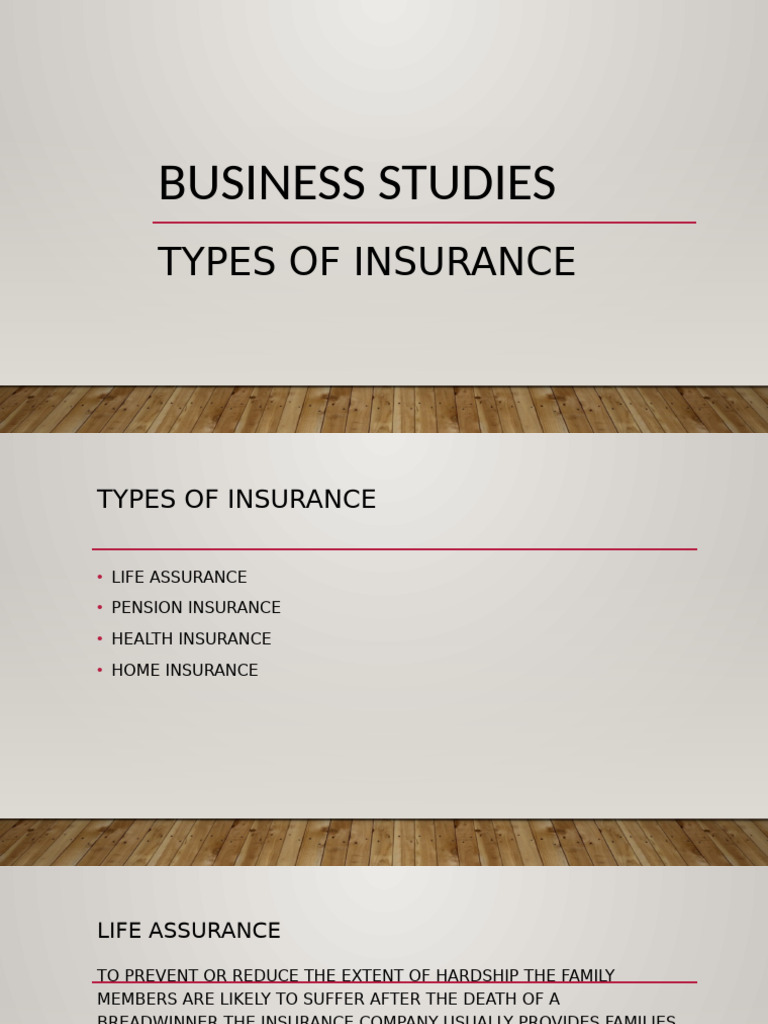 Business Studies Insurance | PDF