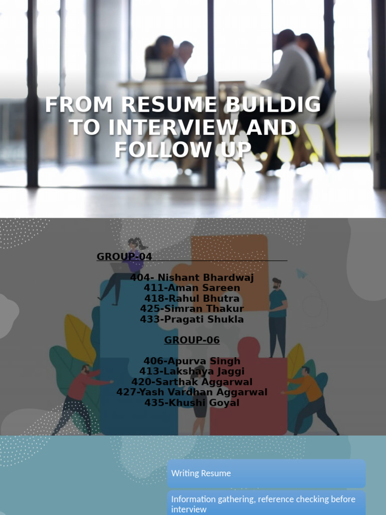 10 Resume Building To Interview and Follow Up | PDF | Résumé | Job ...