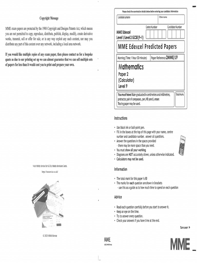 MATH Grade 9 Paper 2 | PDF