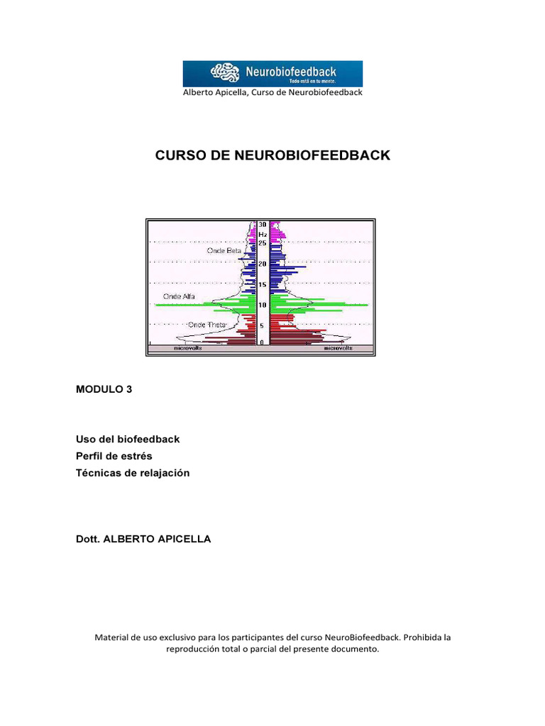 Curso Neurobiofeedback - Mądulo 3 | PDF | Estrés (biología) | Las emociones