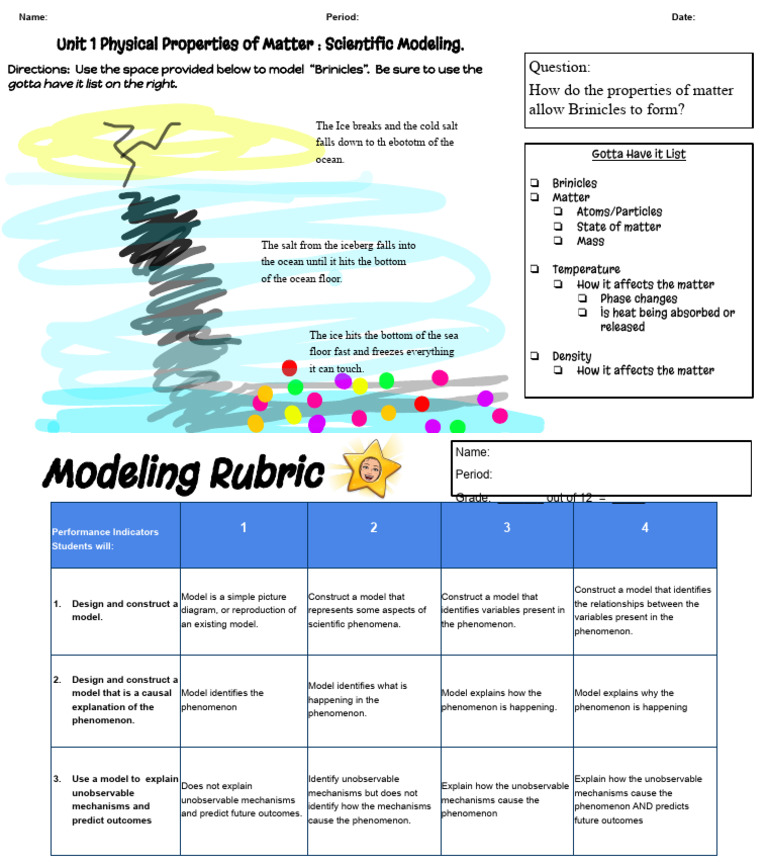 Kami Export - Copy of Brinicles Initial Model | PDF | Matter | Ice