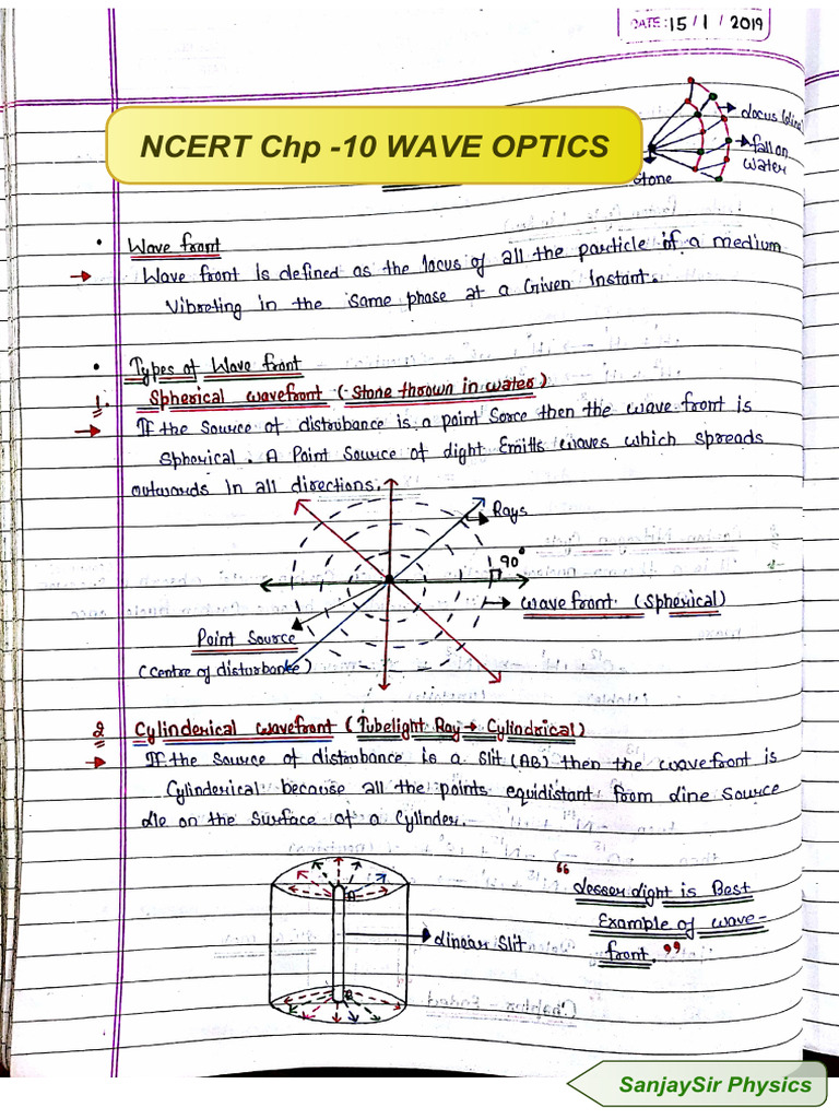 NCERT 10 Wave optics (1) | PDF | Optics | Electromagnetic Radiation