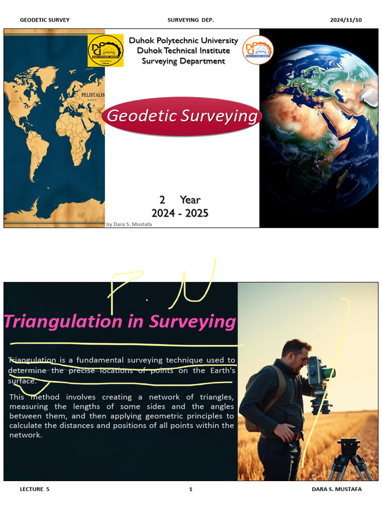Triangulation in Surveying | PDF | Surveying | Geodesy