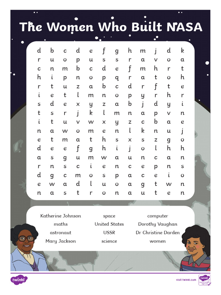 T TP 2661822 The Women Who Built Nasa Word Search - Ver - 3 | PDF ...