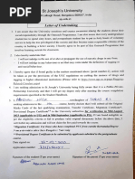 ST Joseph's University: Letter of Undertaking | PDF | Postgraduate ...
