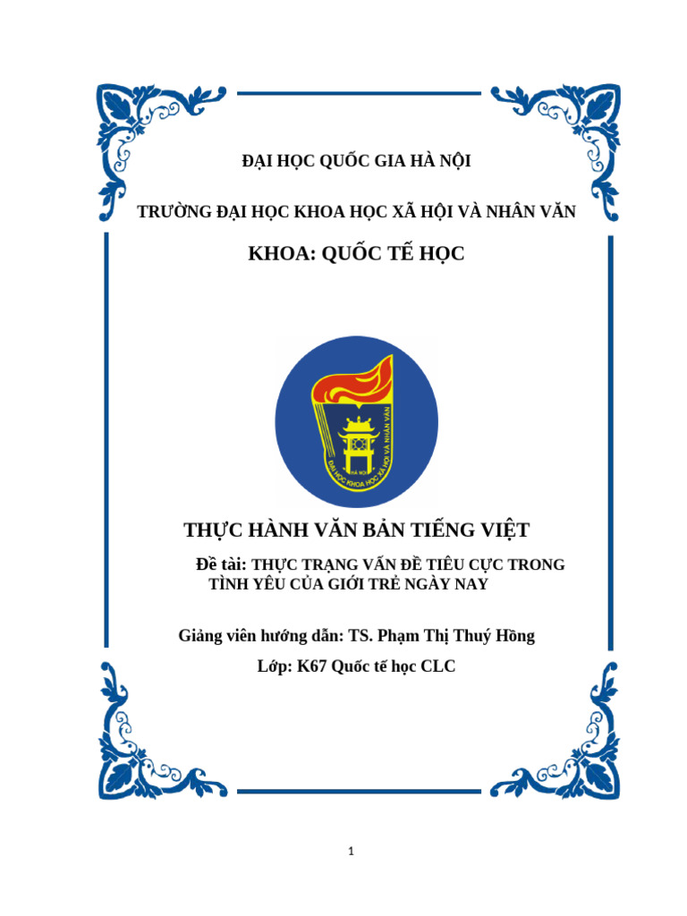 Tiểu luận THVBTV | PDF