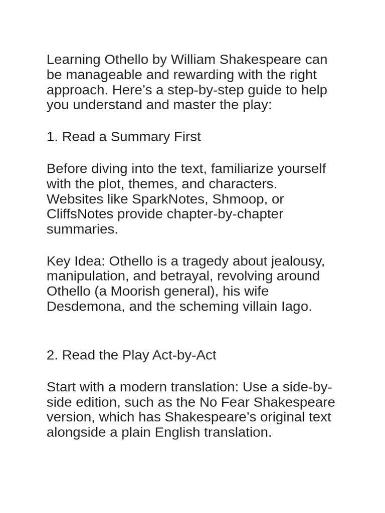 Notes_241217_190506 | PDF | Othello | Iago