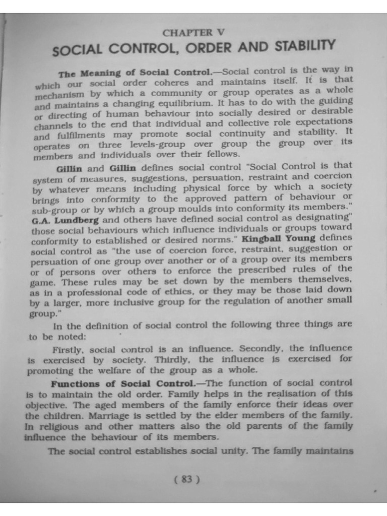 CONTROL,ORDER AND STABILITY | PDF