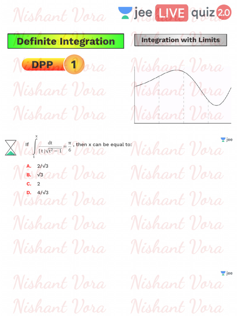 Definite Integration All DPPs 1 1666371079491 | PDF | Function (Mathematics) | Integral