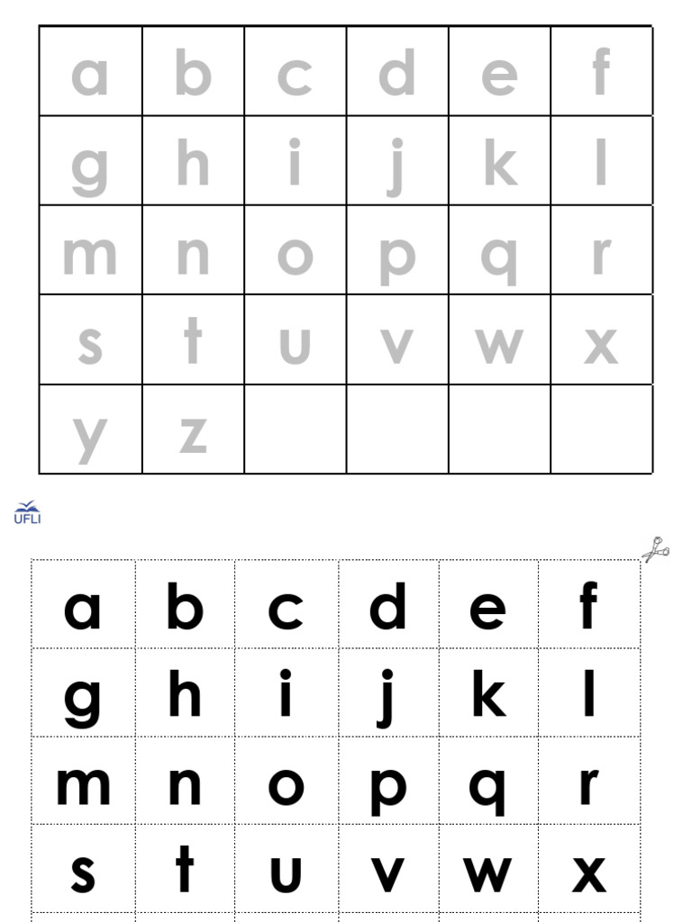 UFLI Printable Alphabet Tiles and Mat-1 | PDF