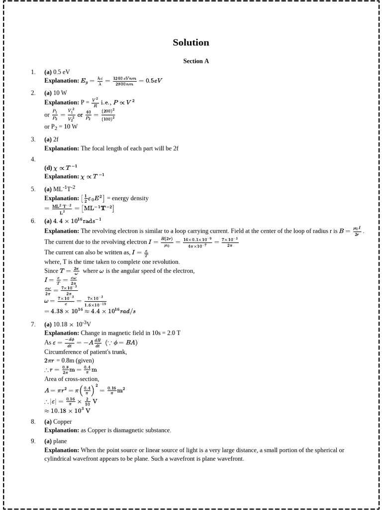 phy_4_ans | PDF | Photoelectric Effect | Radio Wave