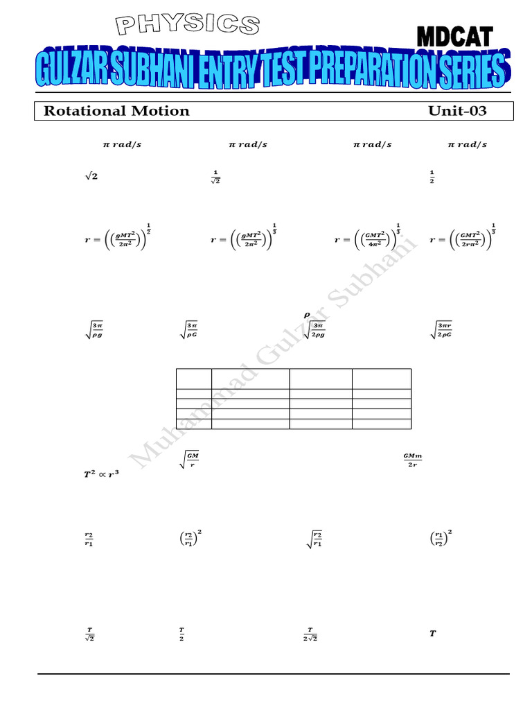 Rotational Motion Unit.3 | PDF | Acceleration | Orbit