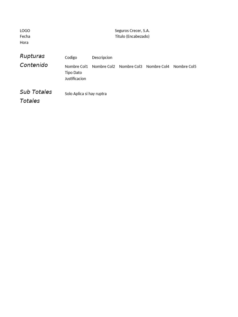 Modelo Report e | PDF
