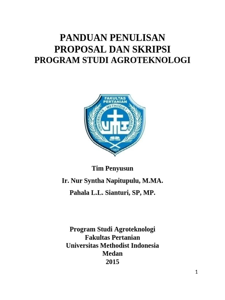 Pedoman Penulisan Proposal Dan Skripsi Agroteknologi (1) | PDF