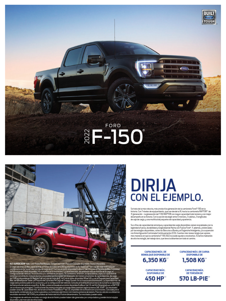 Ford Centroamerica f150 2022 Catalogo Descargable Esp | PDF | Tracción ...
