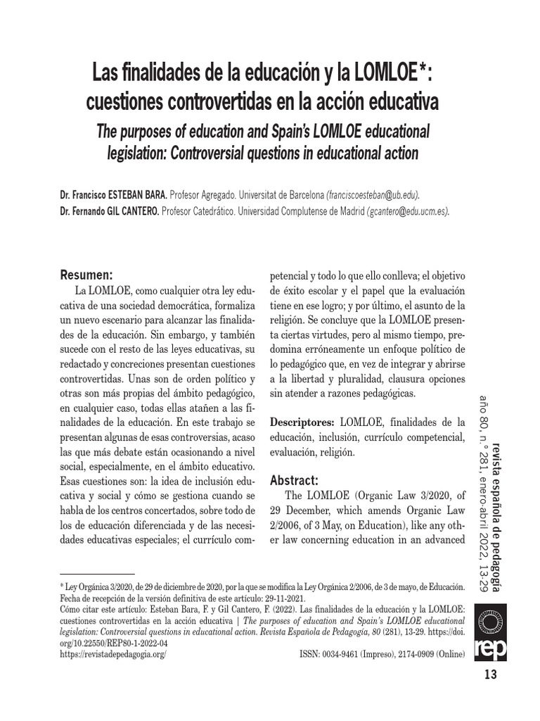 cRITICA LOMLOE | PDF | Plan de estudios | Inclusión (Educación)
