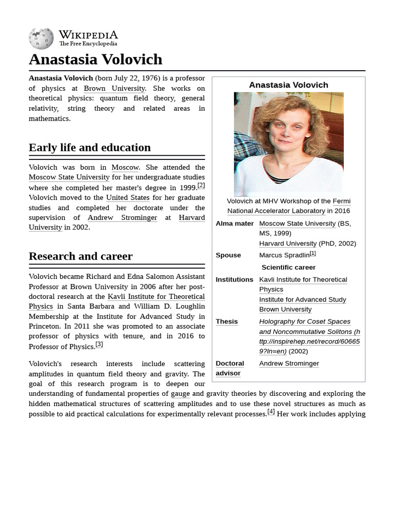 Anastasia_Volovich | PDF | Physics | Science