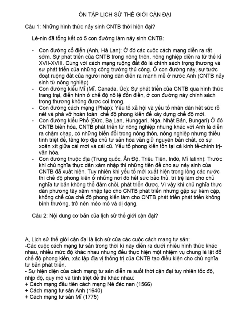 (123doc) - Bai-Soan-Mot-So-Van-De-Co-Ban-Cua-Lich-Su-The-Gioi-Can-Dai | PDF