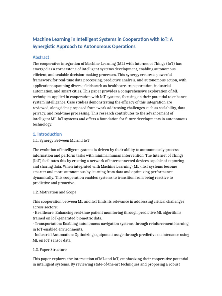 ML_in_IoT | PDF | Internet Of Things | Machine Learning