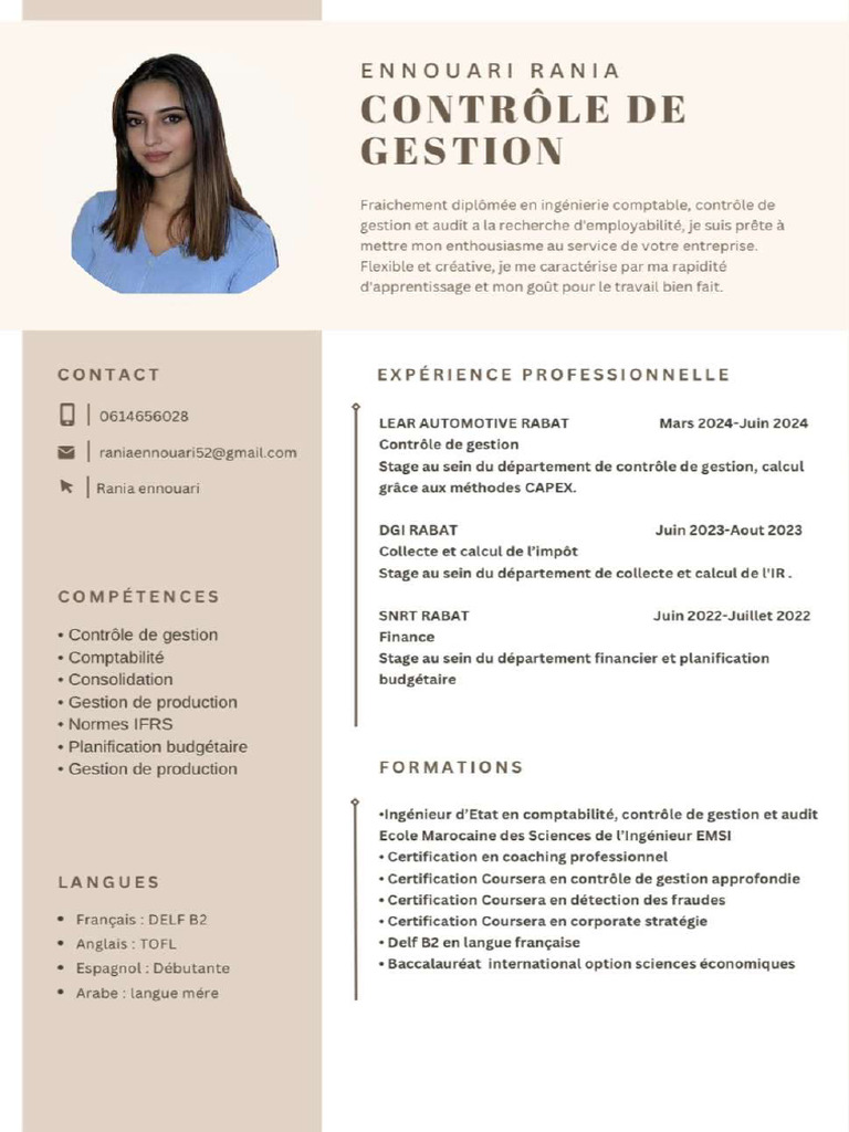 Rania Ennouari CV 2 | PDF