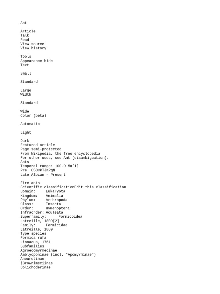ant 1 | PDF | Ant | Apocrita