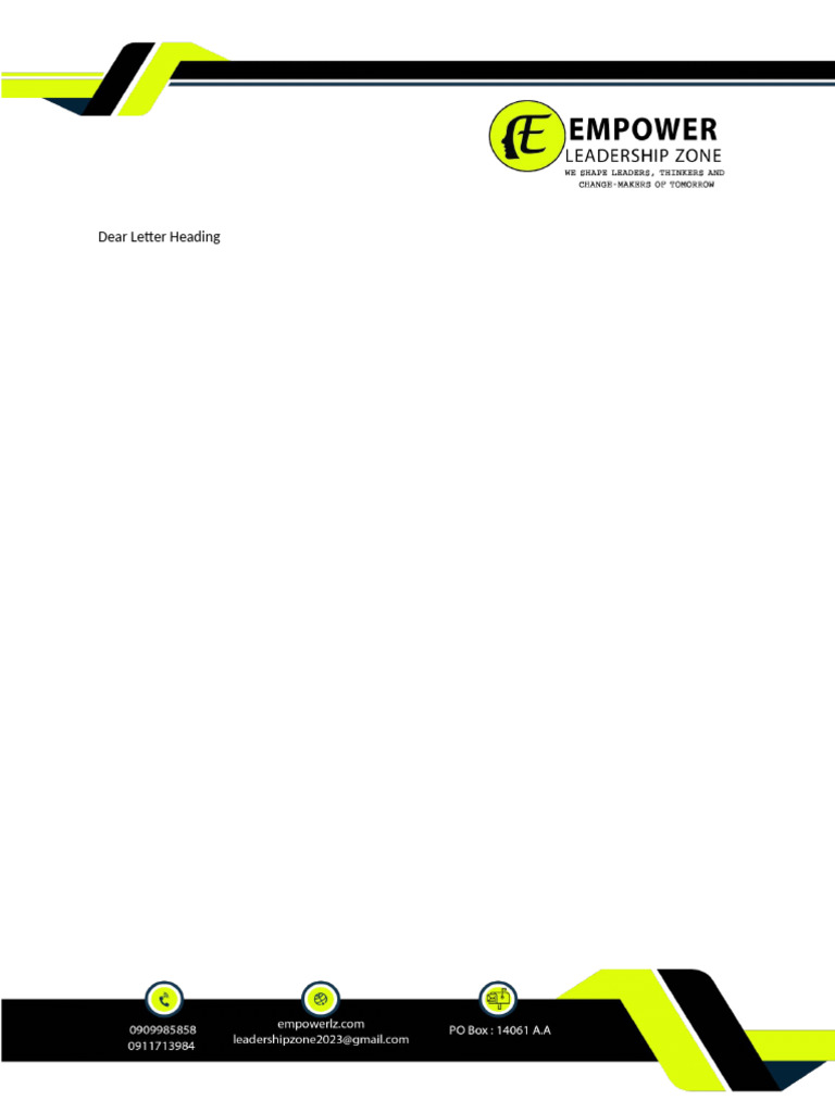 Dear Letter Heading | PDF
