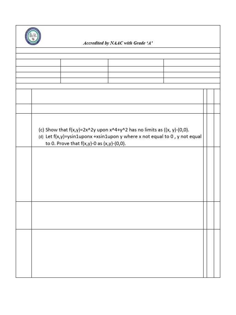 Tutorial Sheets CSE 1 | PDF | Mathematical Objects | Mathematical Analysis