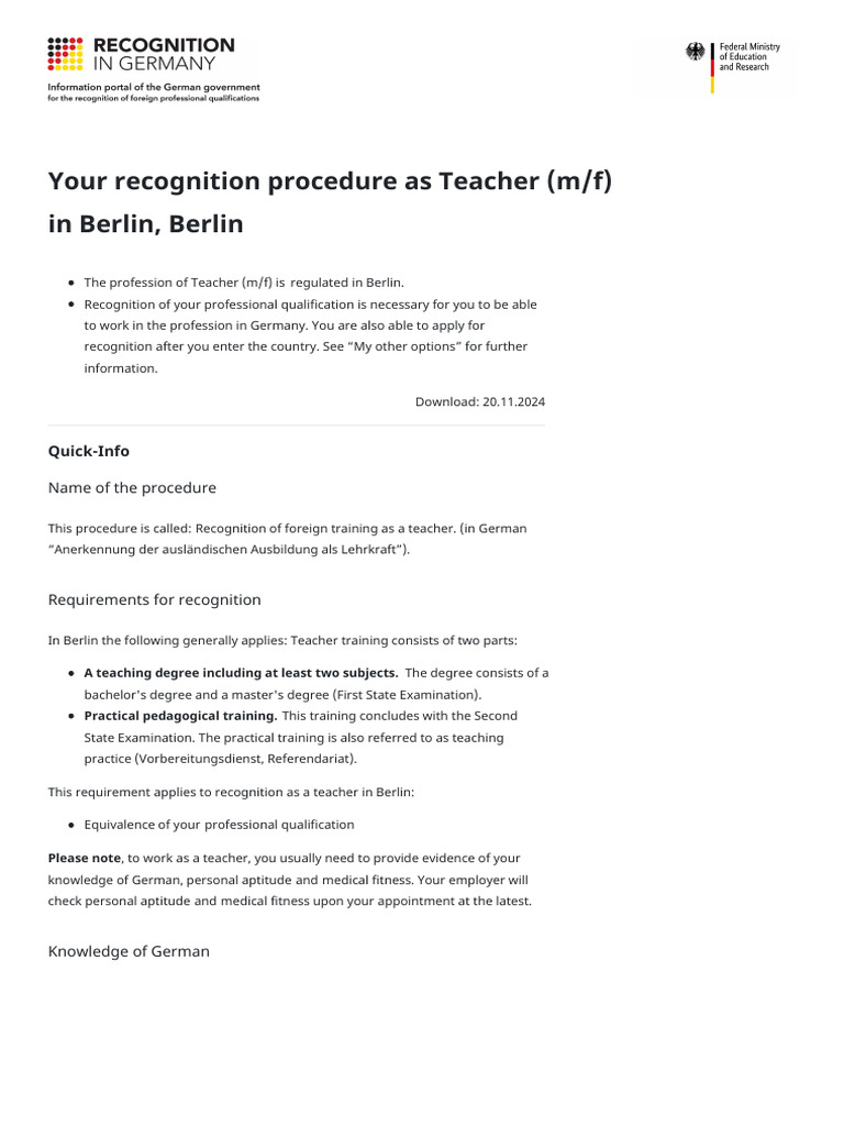 Recognition Portal - Your Procedure | PDF | Teachers | Academic Degree