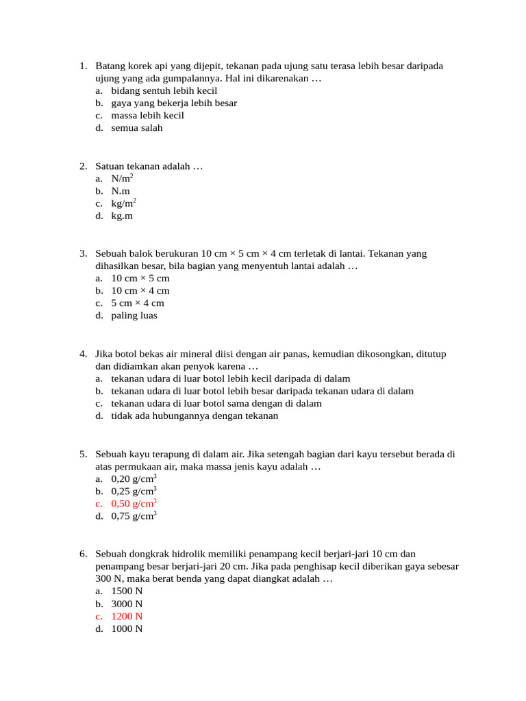 Latihan Soal Persiapan Ujian | PDF