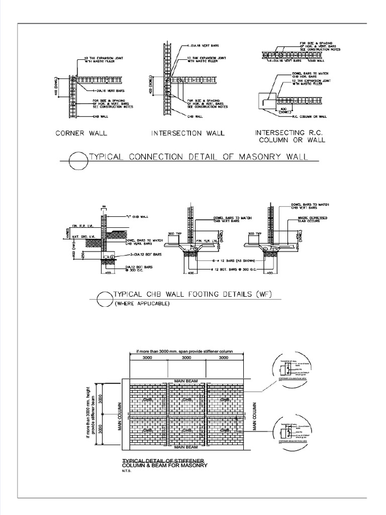 Typical Wall Stiffener Detail | PDF | Building Engineering | Civil ...