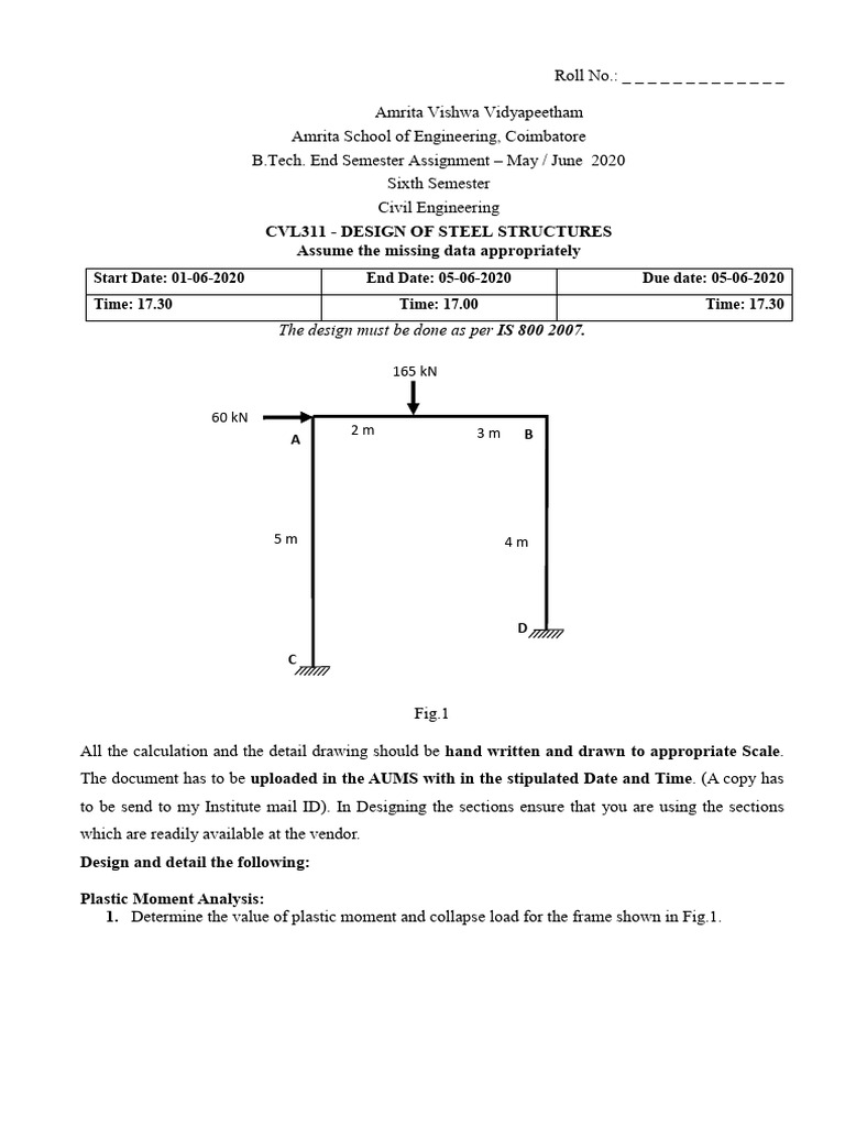 02) B Tech DSS Assignment | PDF | Truss | Beam (Structure)
