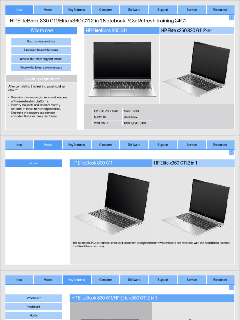 HP EliteBook 830 G11 and Elite x360 G11 2-In-1 Notebook PCs | PDF | Laptop | Personal Computers