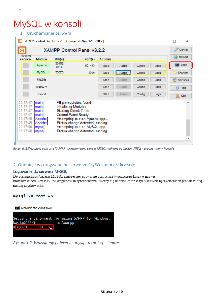 Poradnik do kosnoli MYSQL | PDF