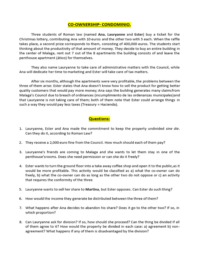 Case of Co Ownership 2024 | PDF | Economies