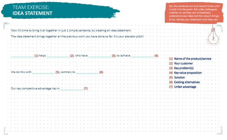Create a Compelling Idea Statement | PDF