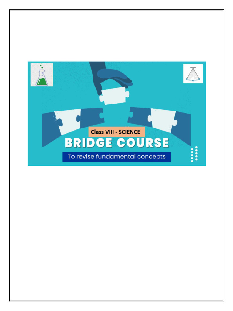 CLASS 8th Science BRIDGE COURSE Bridge Course Primary 2024 25 | PDF ...