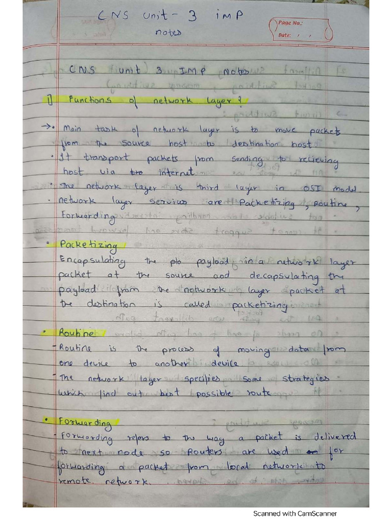 CNS Unit 3 ImP Handwritten | PDF