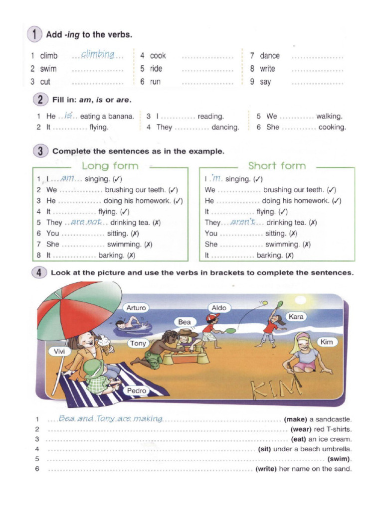 Present Continuous | PDF