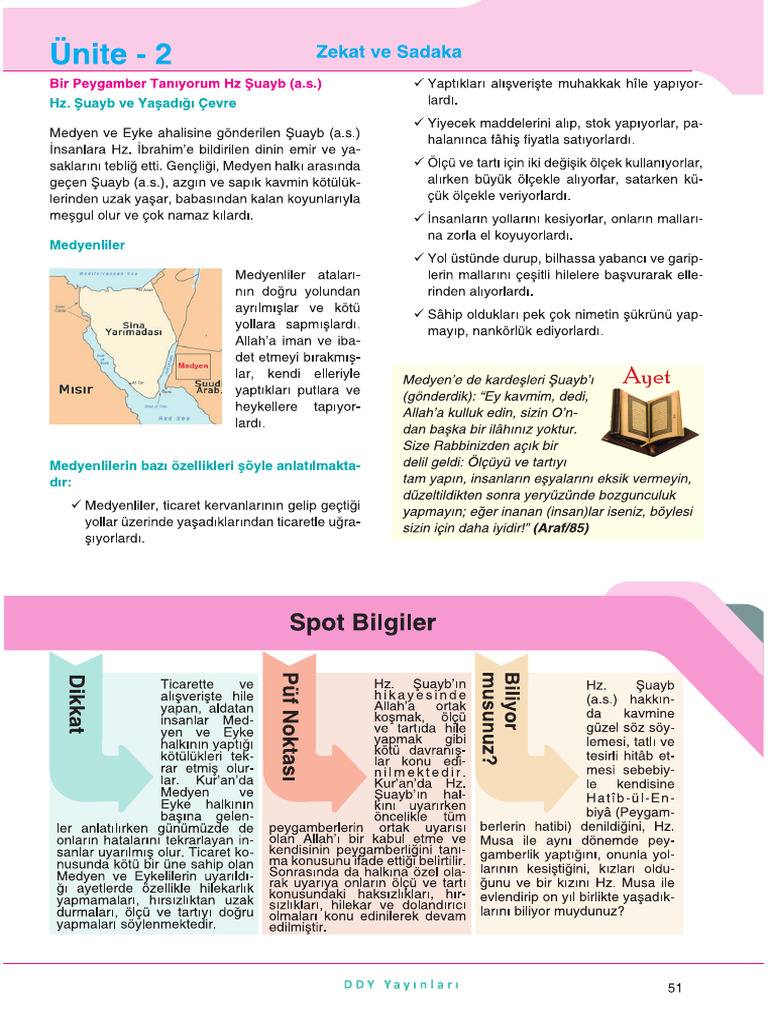 824konu Anl Bir Peygamber Taniyorum HZ Suayb As | PDF