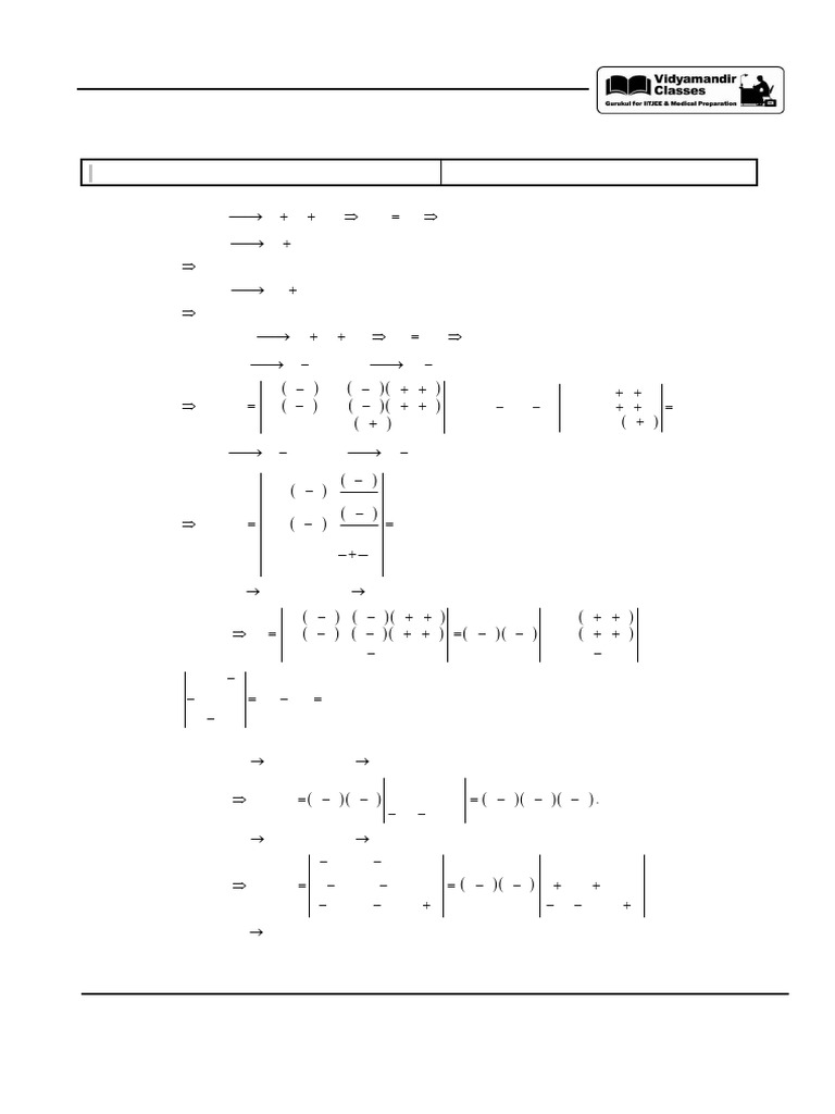 Matrices and Determinants Miscellaneous Question Bank Solutions | PDF | Abstract Algebra ...