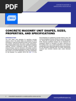 Concrete Mansonry Unit (CMU) Weights and Section Properties | PDF | Concrete | Masonry