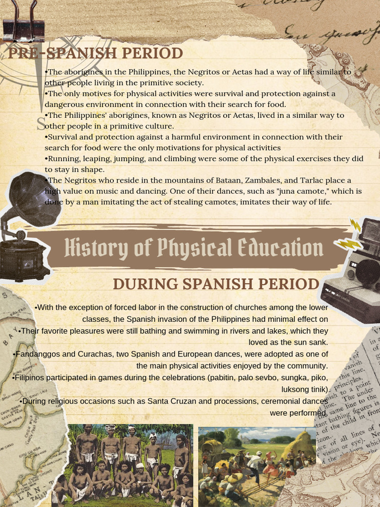 Cream and Brown Vintage Retro Scrapbook History Project Cover Document ...