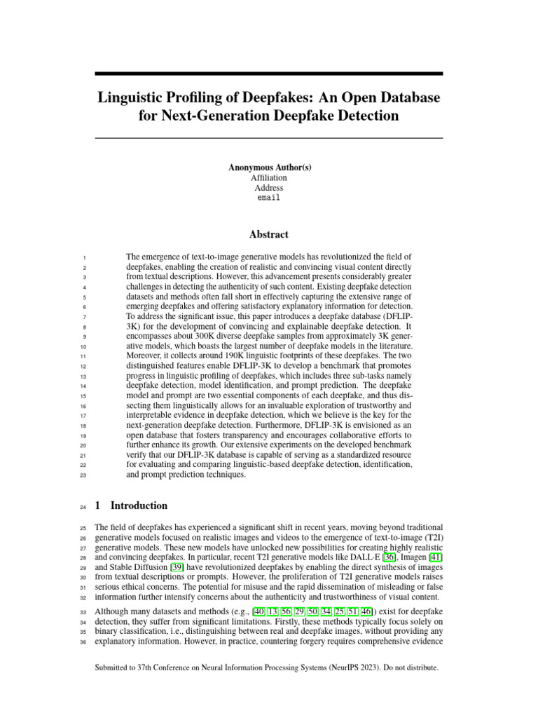 463_linguistic_profiling_of_deepfa | PDF | Databases | Artificial Intelligence