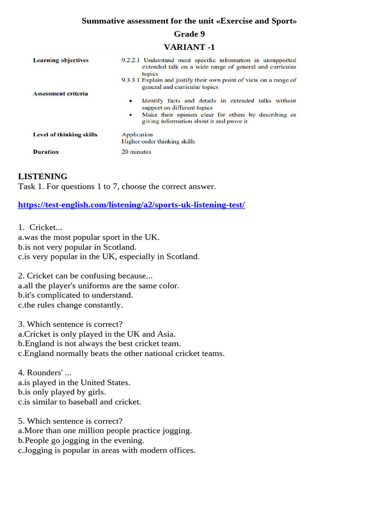 SOR 2_9 GR_VAR -1_ TERM -1_ LEARNER | PDF | Human Communication ...